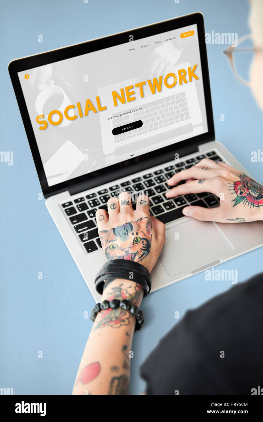 Internet Technology Social Media Concept Stock Photo - Alamy