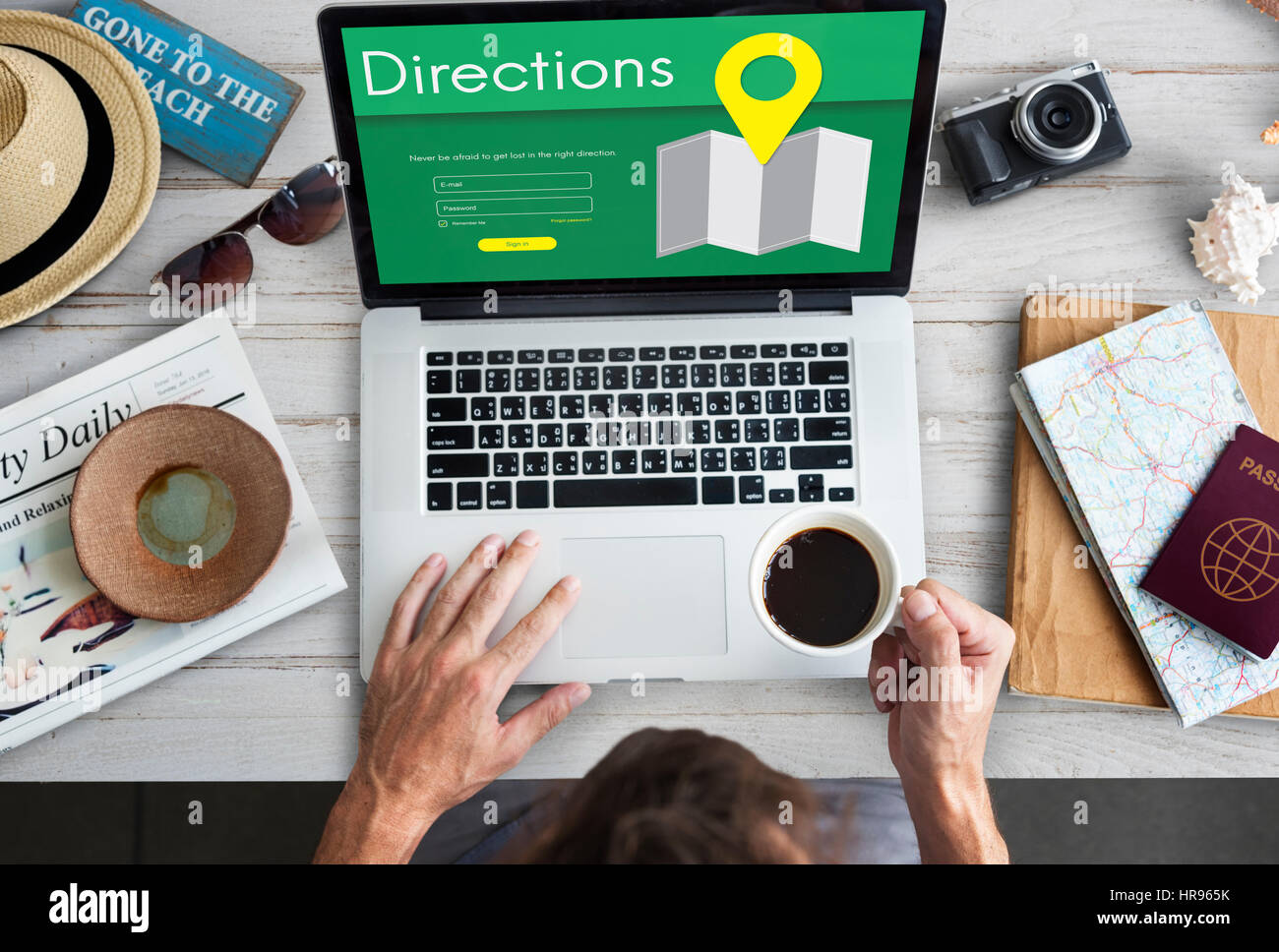 Journey Location Route Directions Navigation Stock Photo - Alamy