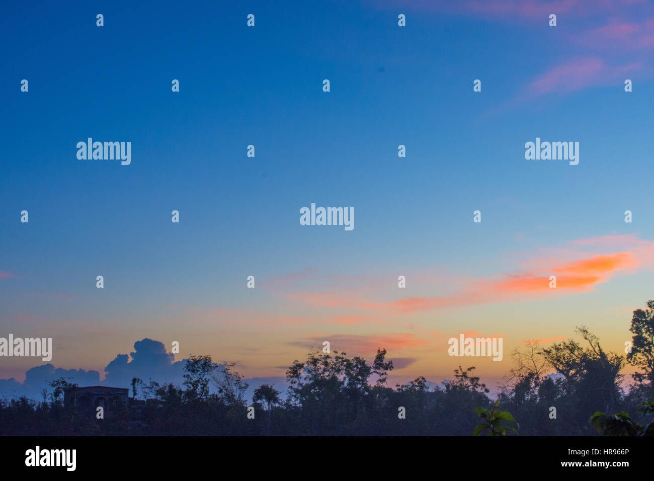 Sunset background image from the island nation of Haiti Stock Photo - Alamy