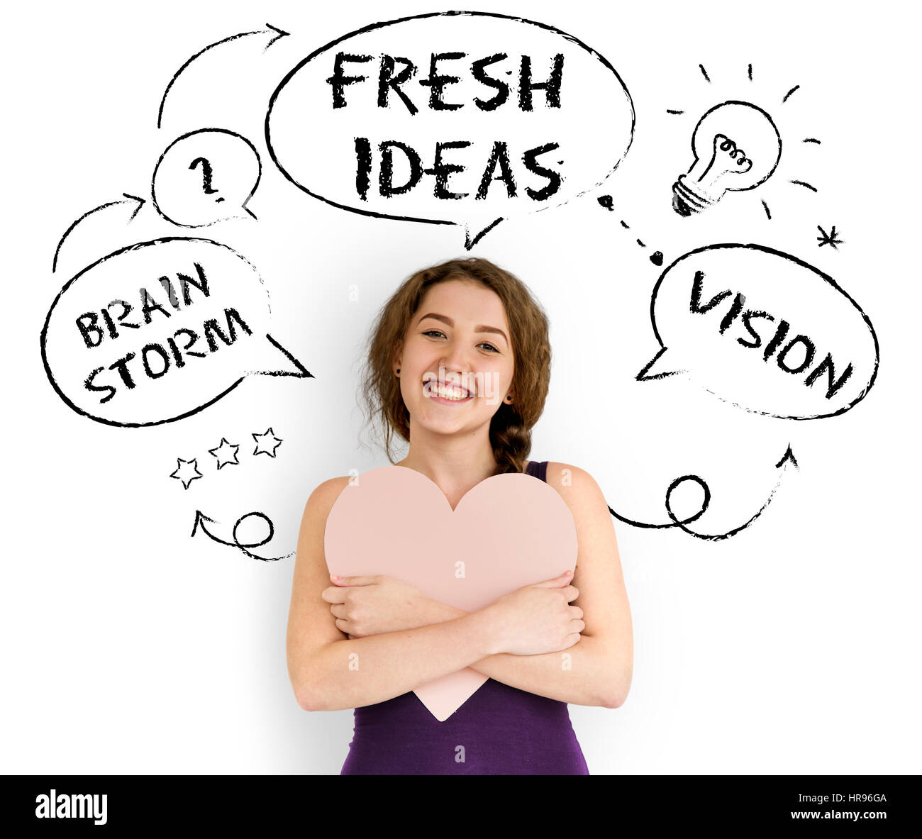 Inspiration Creative Ideas Brainstorming Concept Stock Photo - Alamy