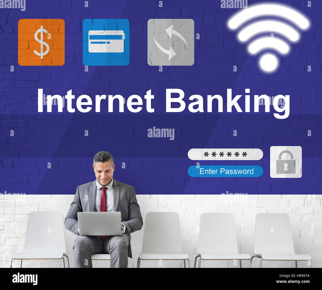Internet Banking Transaction Financial Icon Stock Photo - Alamy