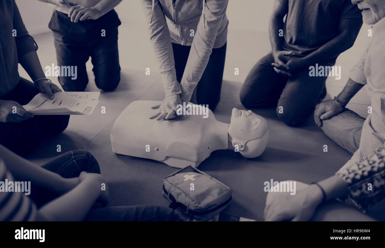 CPR First Aid Training Concept Stock Photo - Alamy