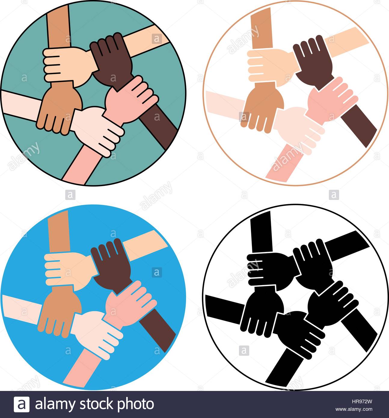 Togetherness Solidarity Bonding Sharing Stock Vector Images - Alamy