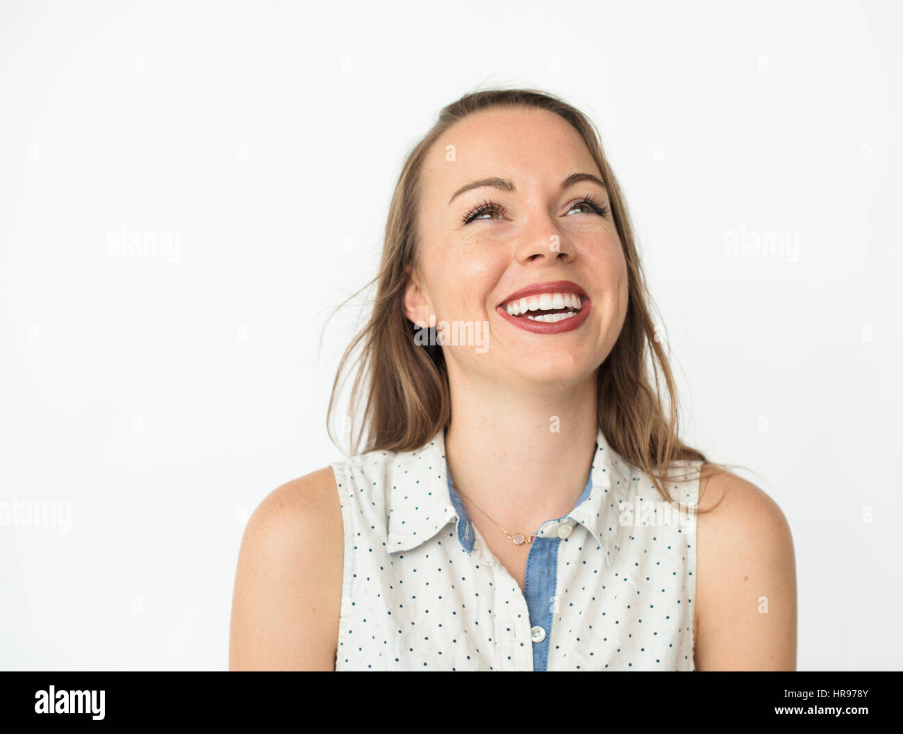 Young girl positive smiling expression portrait Stock Photo - Alamy