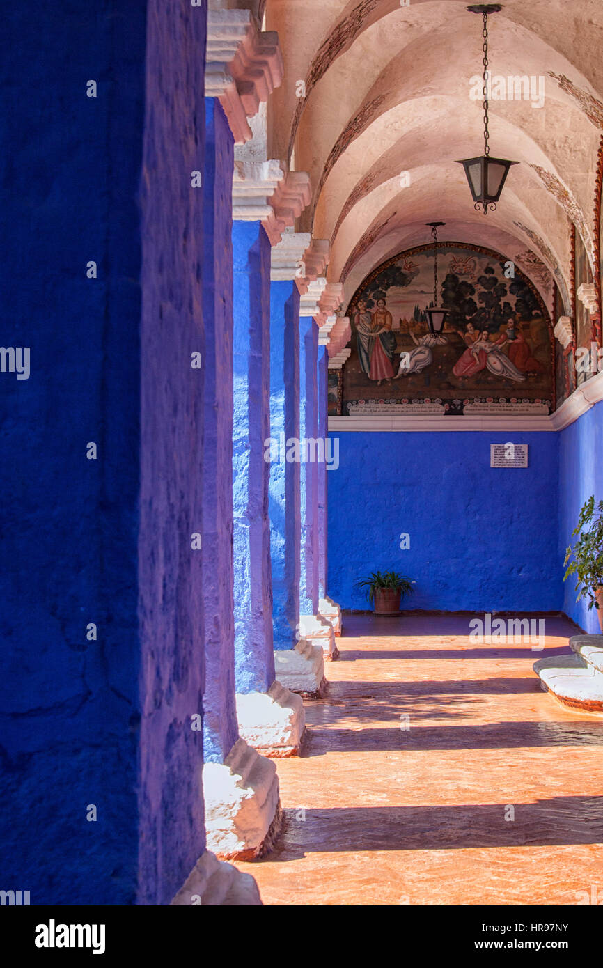 Santa Catalina Monastery founded in 1530 in Arequipa, Peru Stock Photo ...