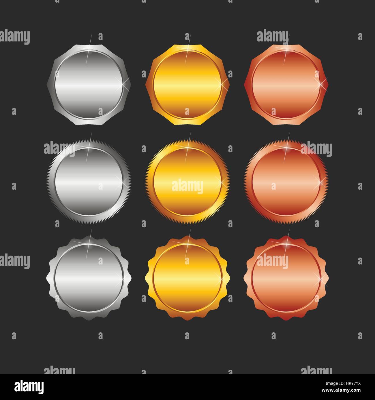 Gold silver bronze platinum Stock Vector Images - Alamy