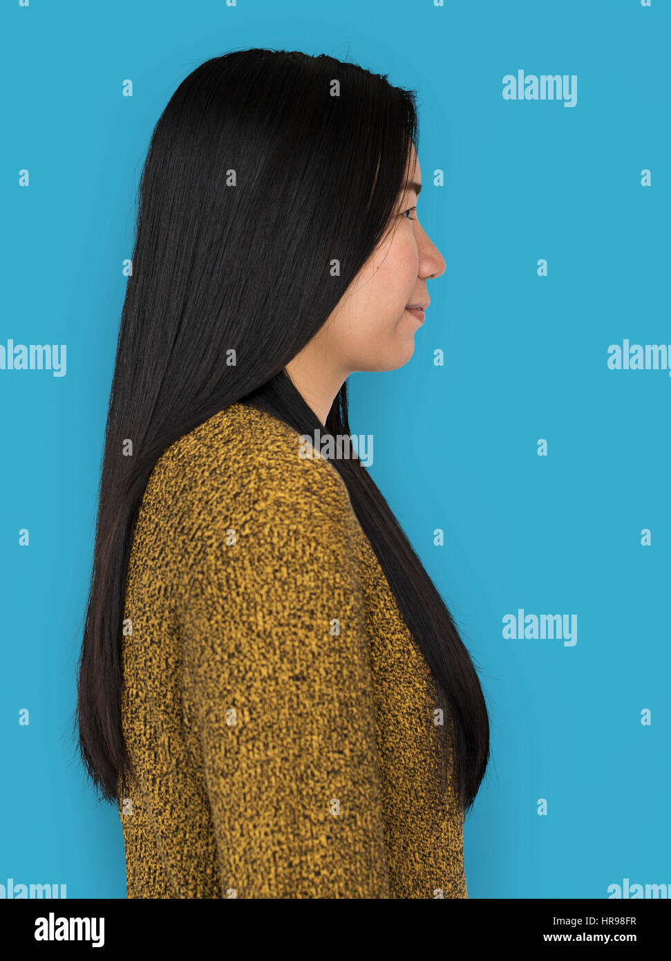 Asian Woman Side View Concept Stock Photo - Alamy