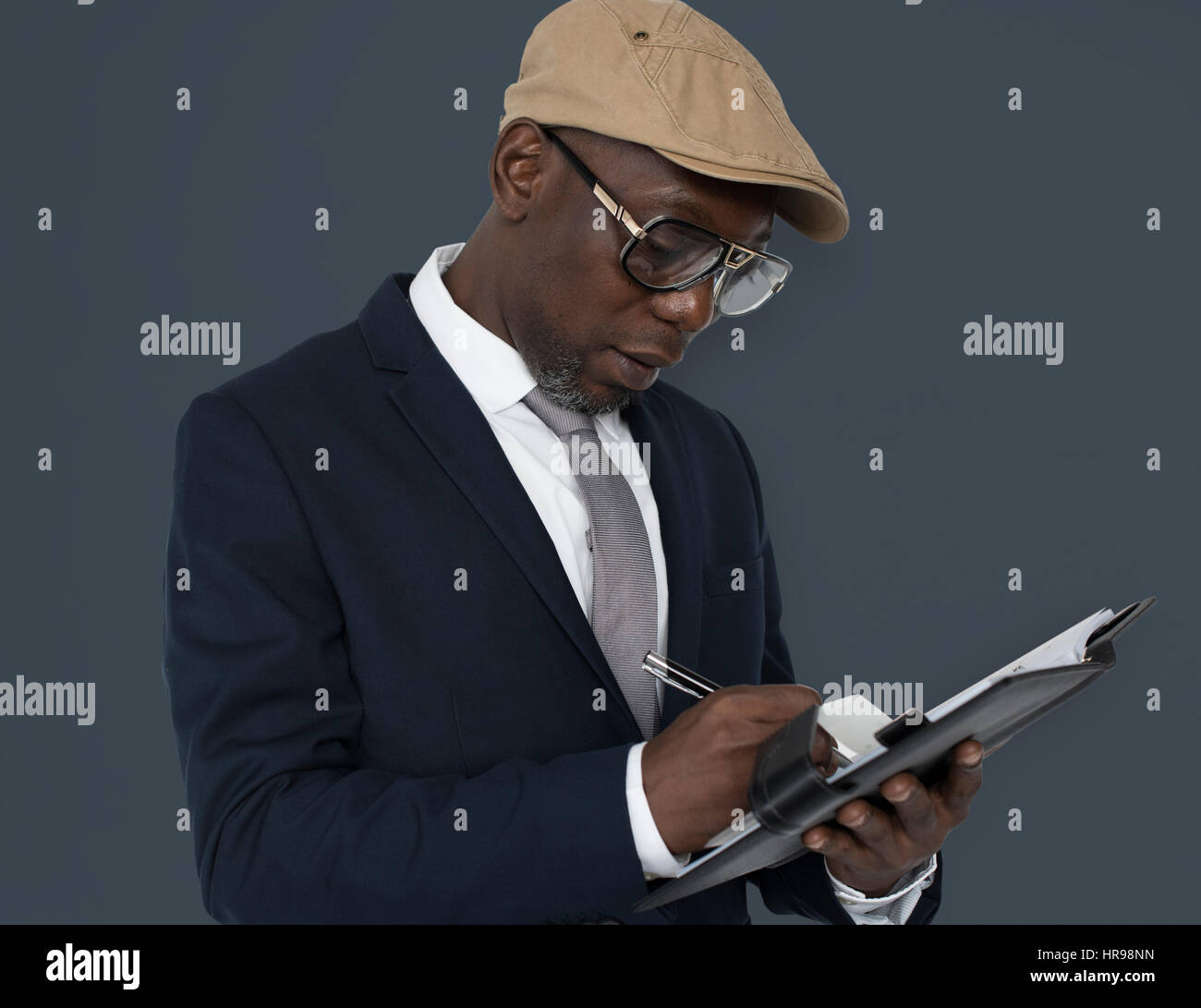 African Descent Man Notebook Concept Stock Photo - Alamy