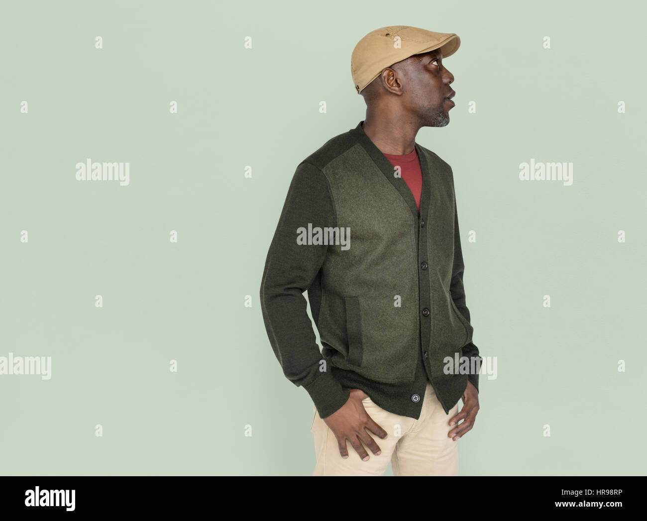 African Descent Man Side Pose Concept Stock Photo - Alamy