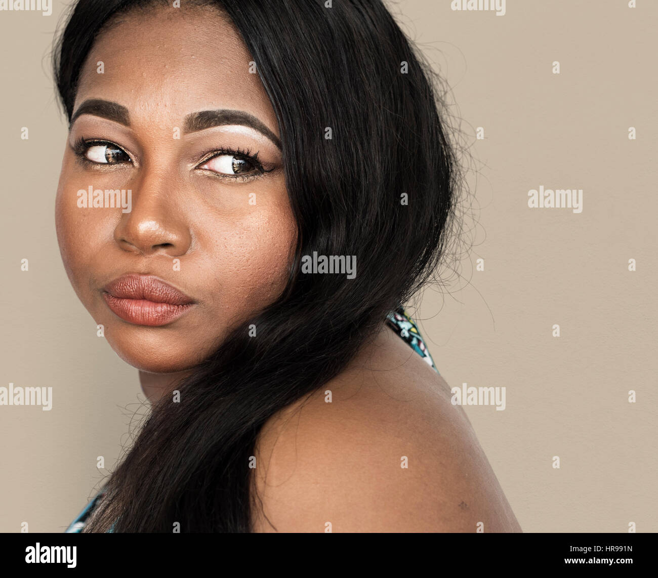 Lonely Woman Sad Boredom Expression Concept Stock Photo - Alamy
