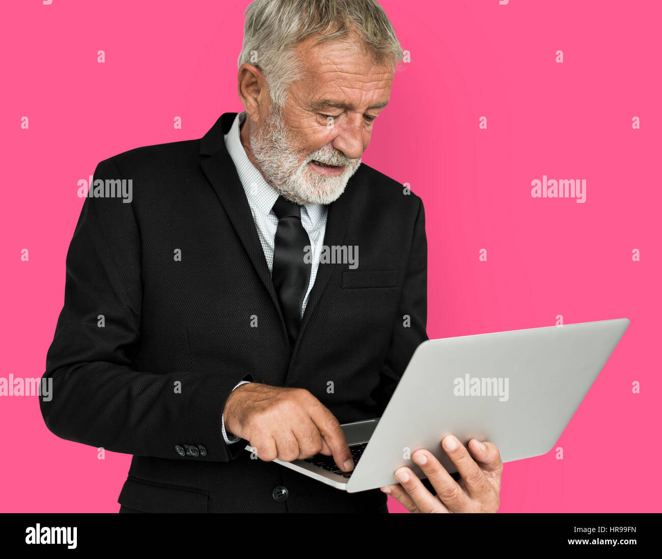 Caucasian Business Man Laptop Concept Stock Photo - Alamy