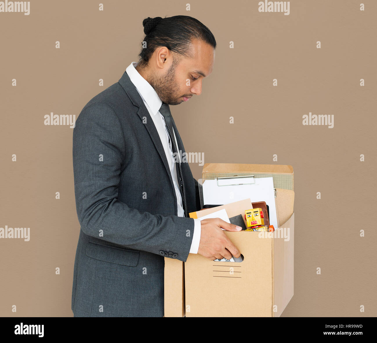 Indian Business Man Retrenched Stock Photo - Alamy