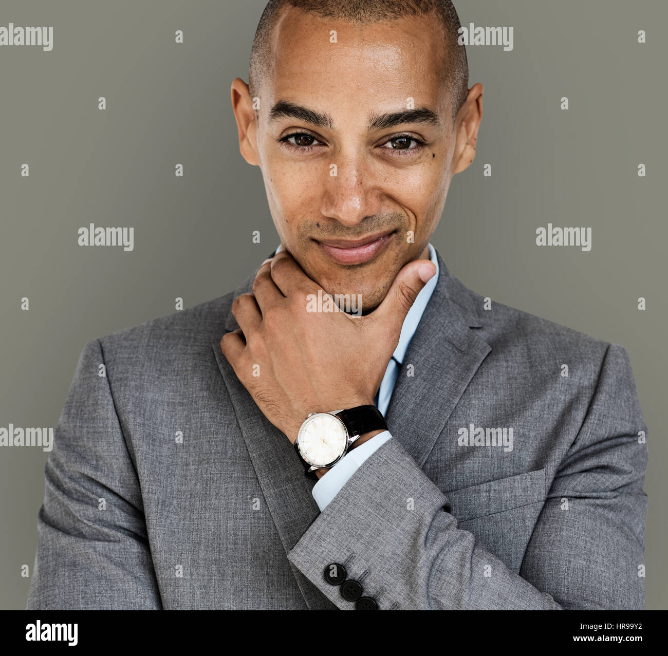 African man smirking hi-res stock photography and images - Alamy