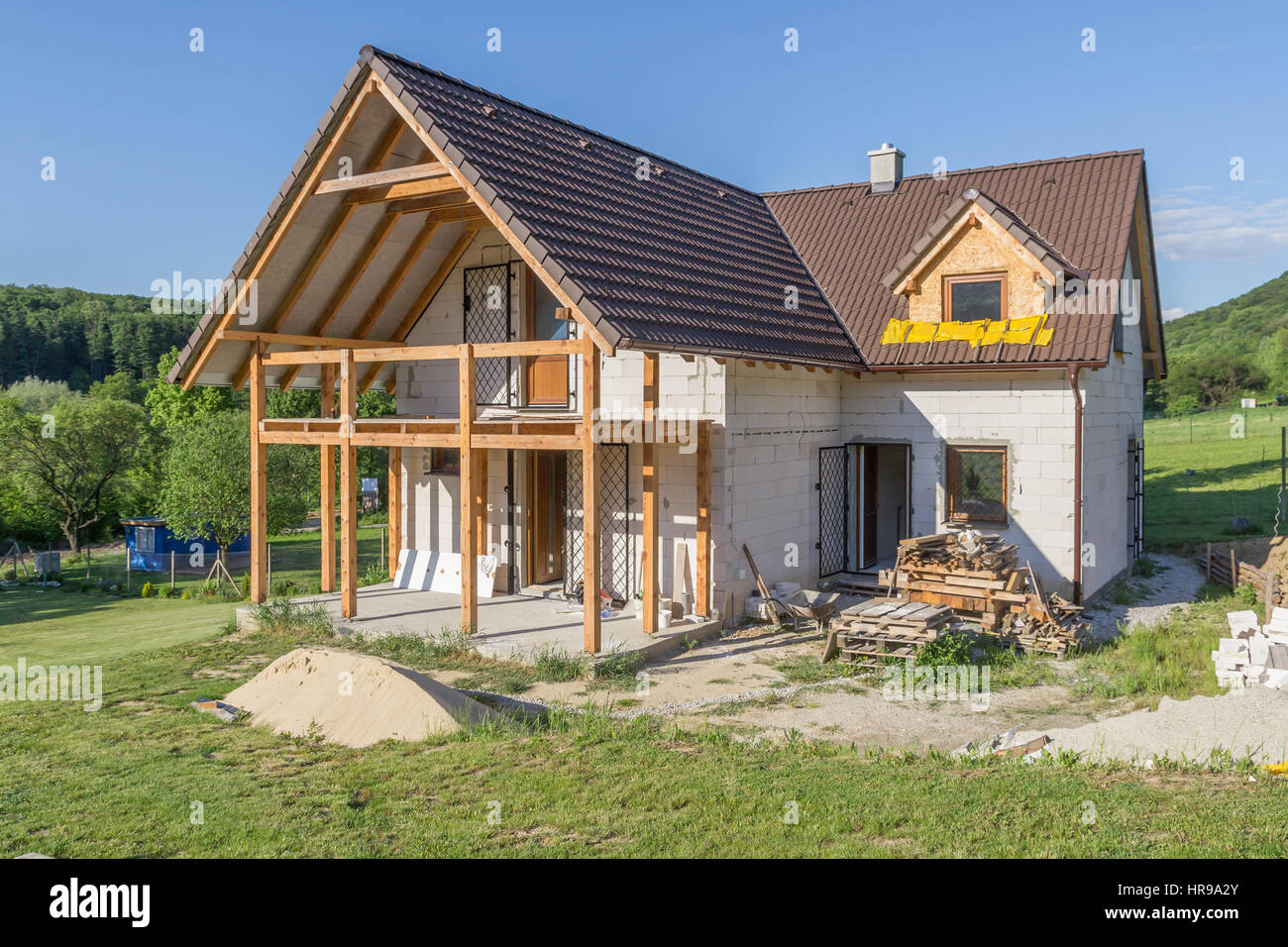 unfinished family house under construction Stock Photo - Alamy