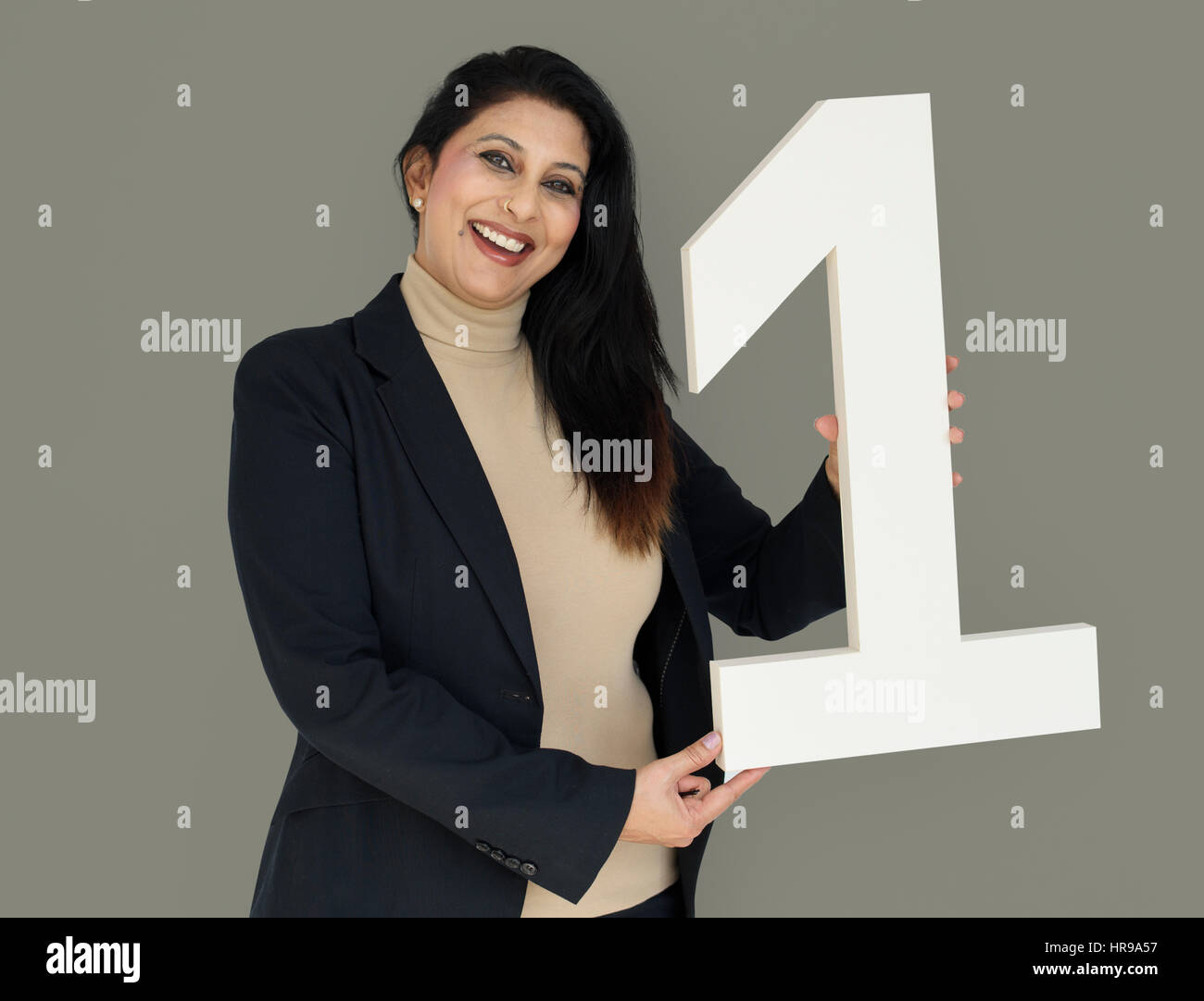 Indian Asian Woman Rank Number One Stock Photo - Alamy