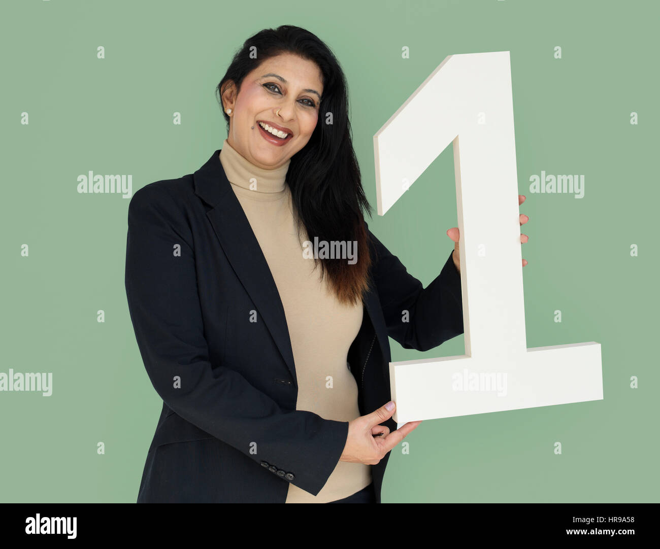 Indian Asian Woman Rank Number One Stock Photo - Alamy