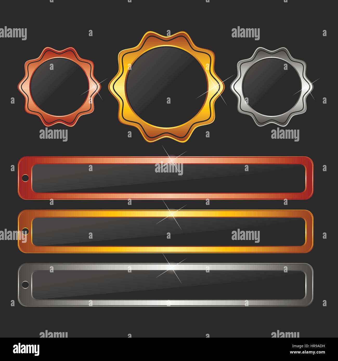 Blank stamps - gold, platinum, silver Stock Vector Image & Art - Alamy
