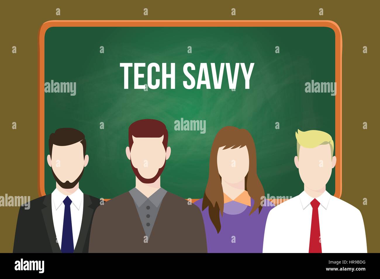 Tech savvy business woman Stock Vector Images - Alamy