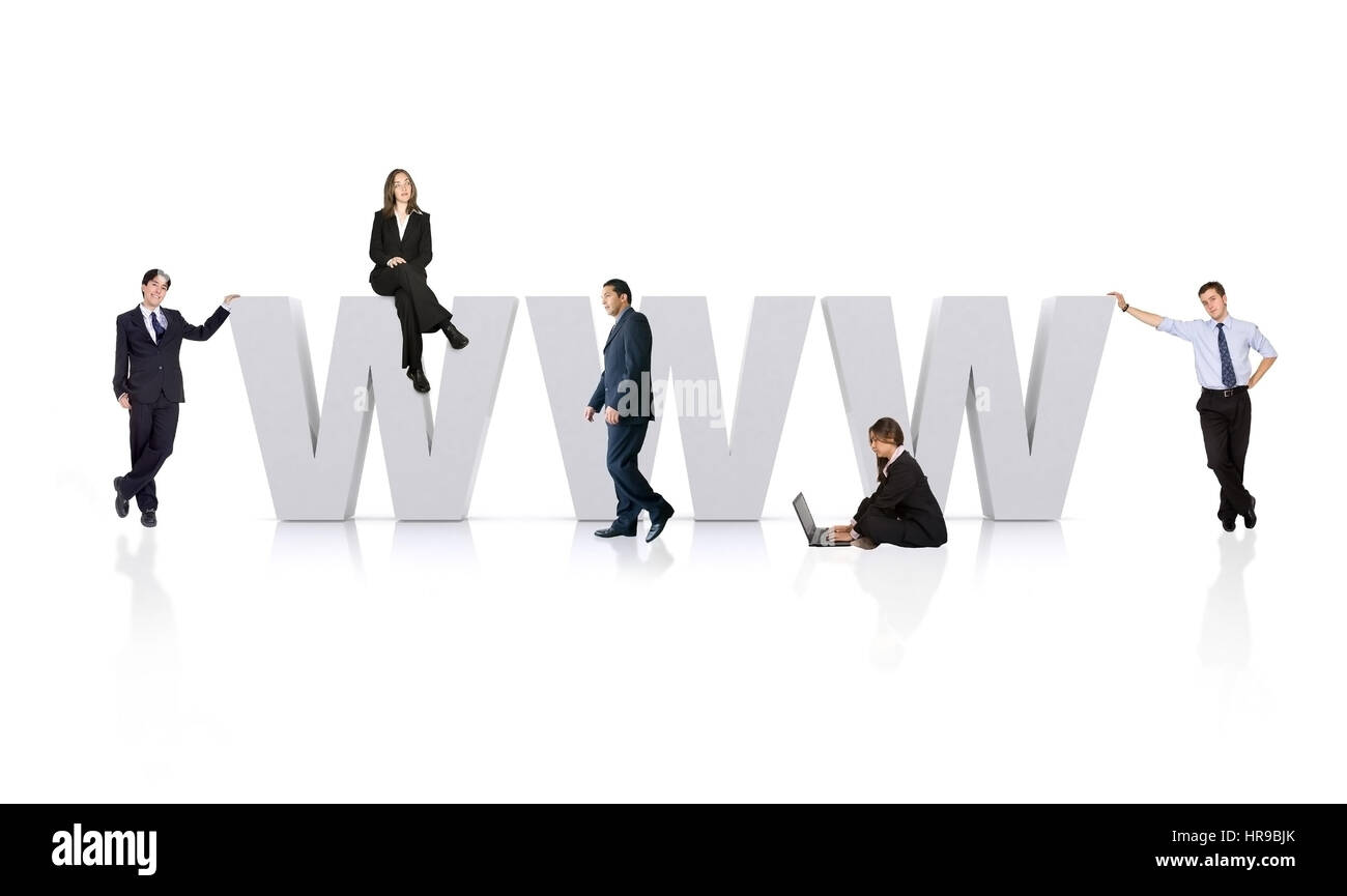 business people around the www - world wide web Stock Photo - Alamy