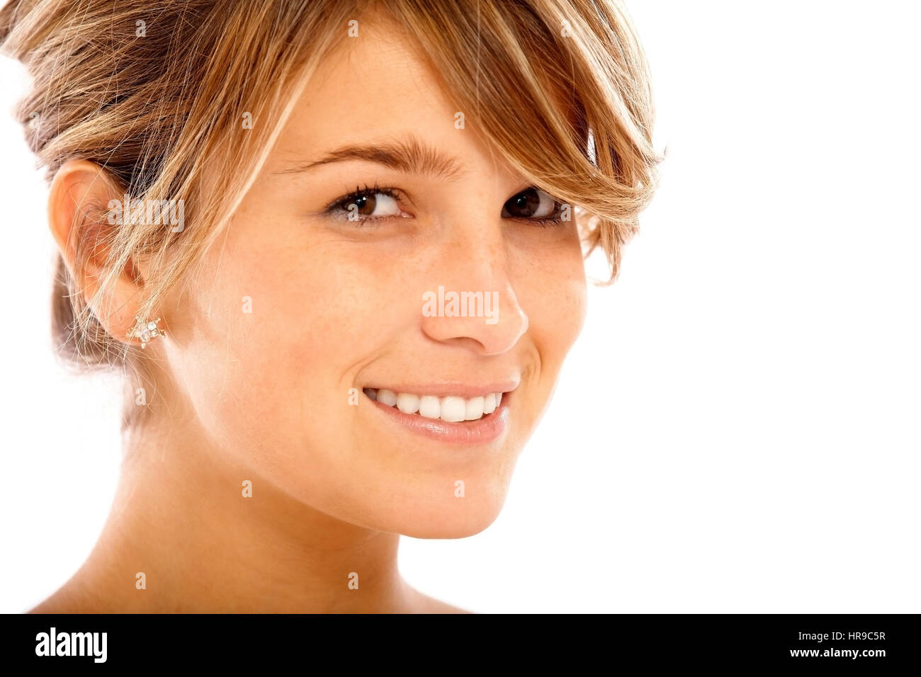 beautiful woman portrait smiling isolated over a white background Stock ... beautiful woman portrait smiling isolated over a white background Stock ...