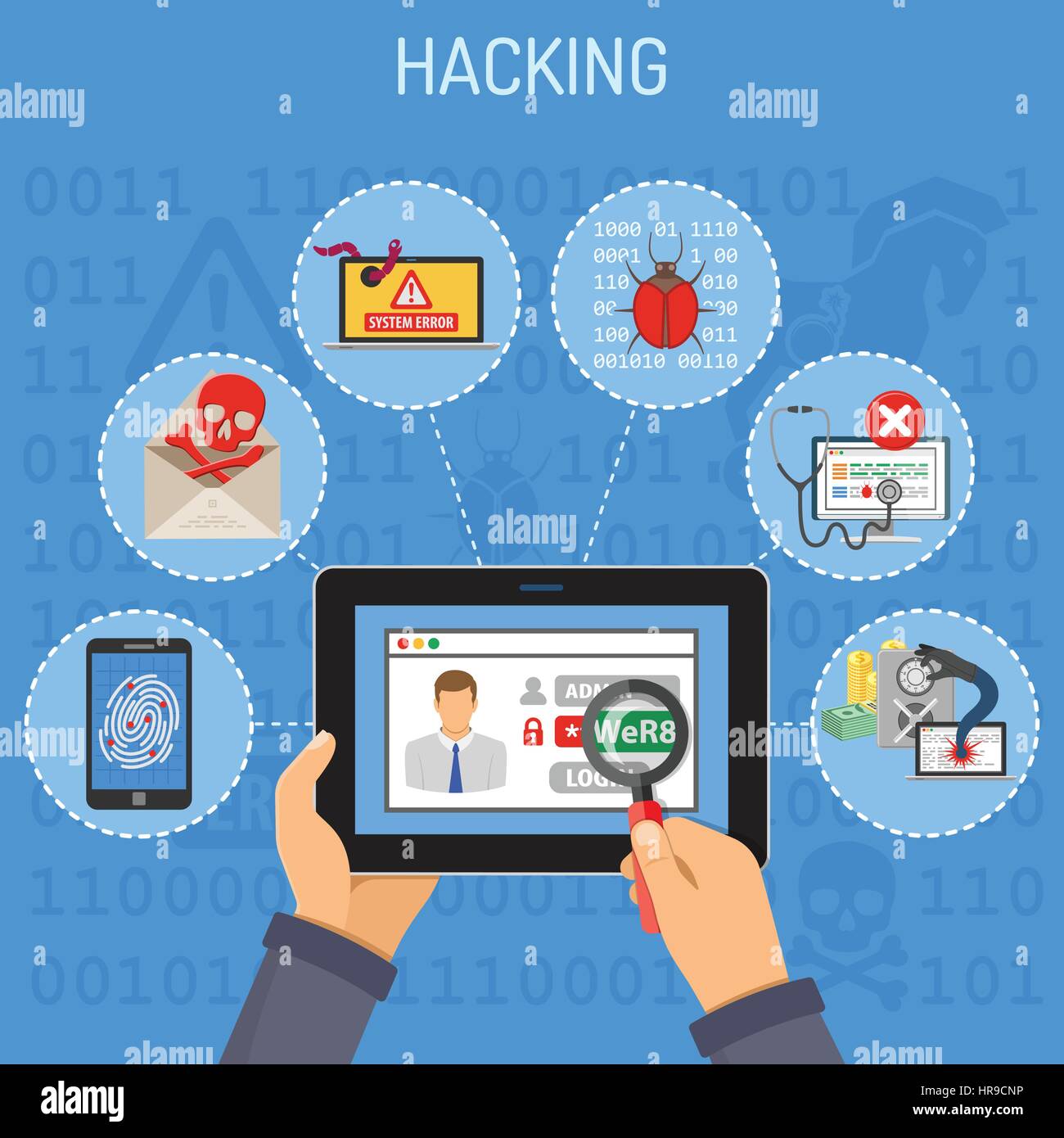 Internet Security and Hacking concept Stock Vector Image & Art - Alamy