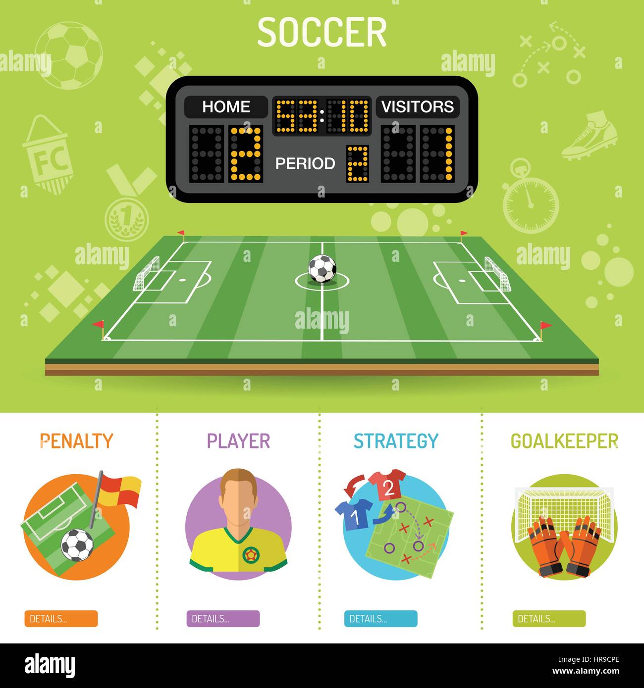 Soccer infographics illustration hi-res stock photography and images ...