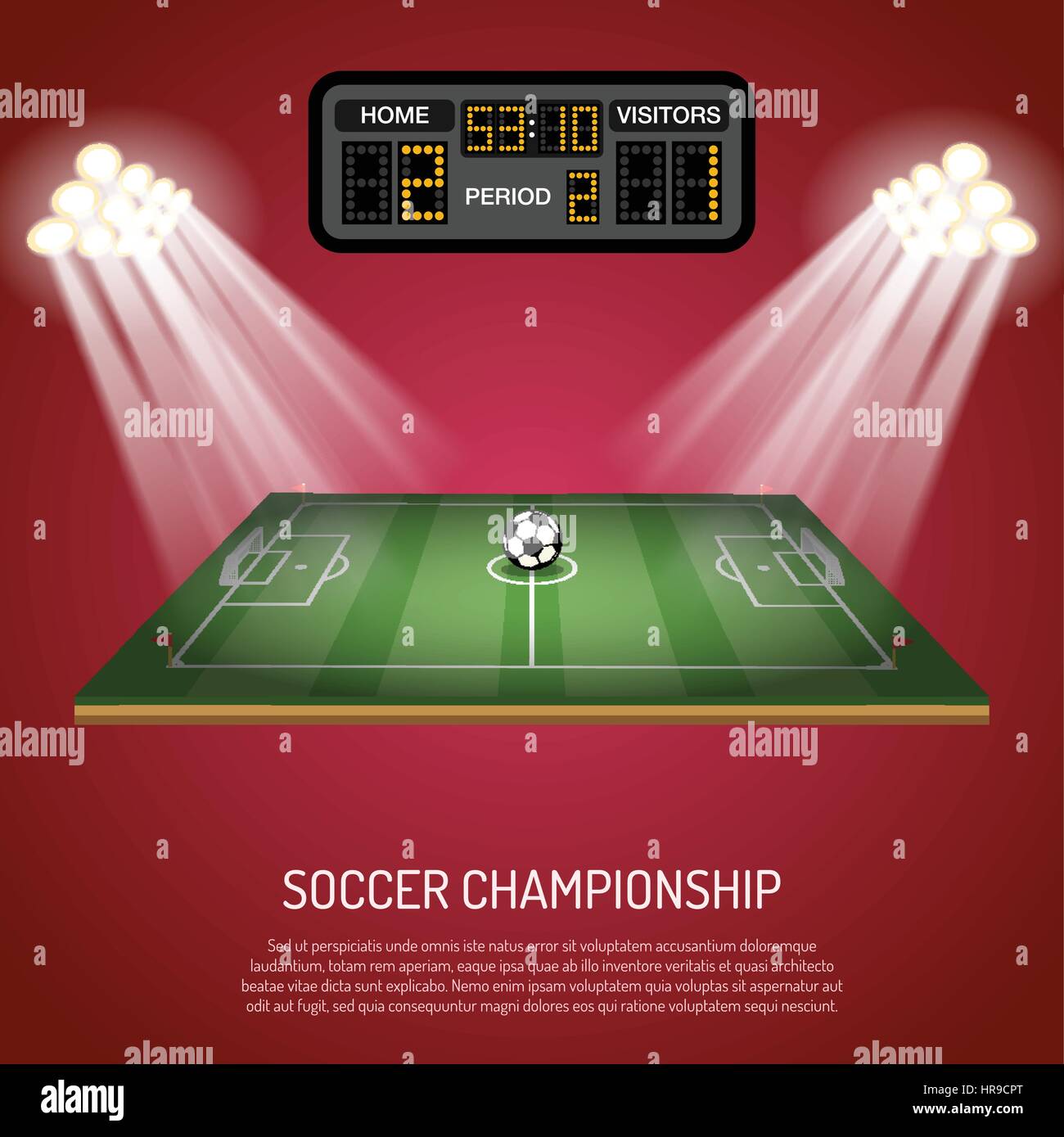 Soccer stadium with scoreboard Stock Vector Image & Art - Alamy