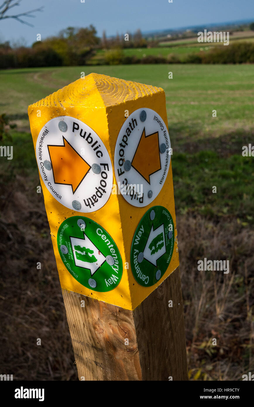 Public Foot Path And Bridleway Direction Signs In The Countryside public-foot-path-and-bridleway-direction-signs-in-the-countryside