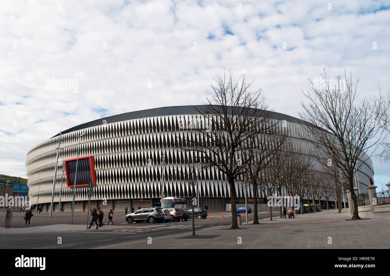 Bilbao: view of the San Mames Stadium, an all-seater football stadium ...