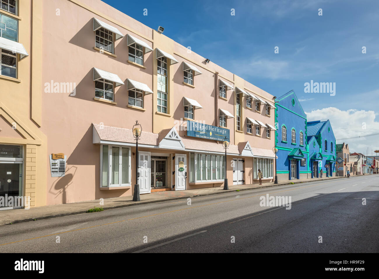 Bridgetown, Barbados - December 18, 2016: Building in the historic part ...
