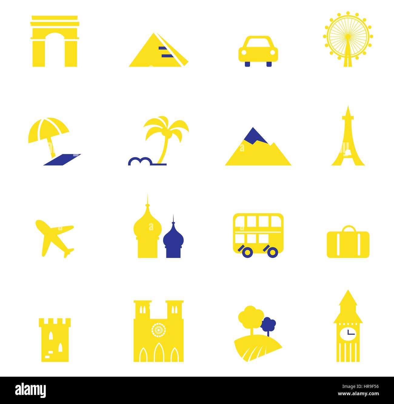 Vector set of landmarks of london Cut Out Stock Images & Pictures - Alamy