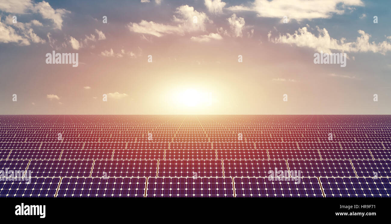 Solar Panels - Background - 3D Rendering Stock Photo - Alamy