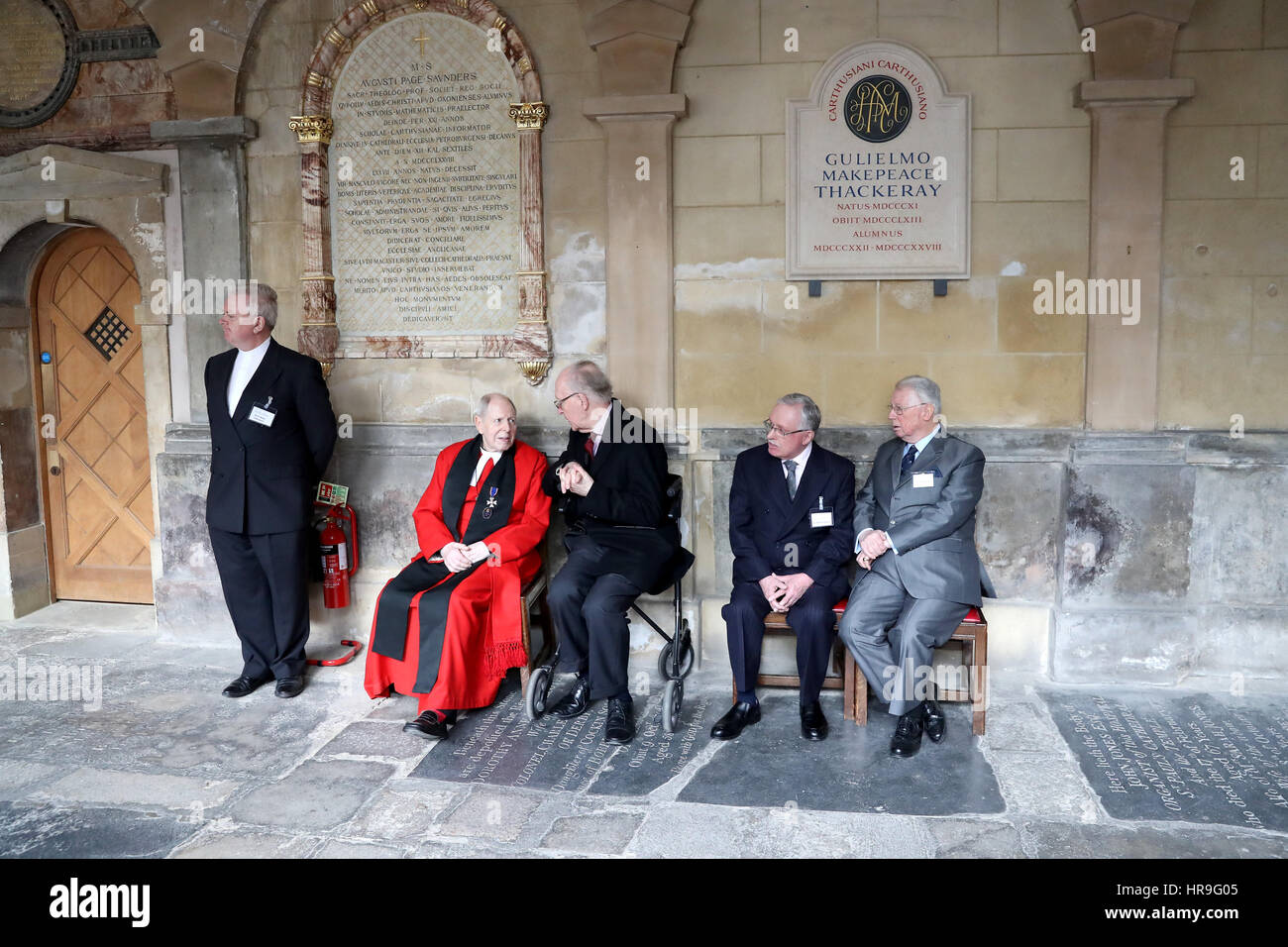 Almshouse residents await the arrival of Queen Elizabeth II and the ...