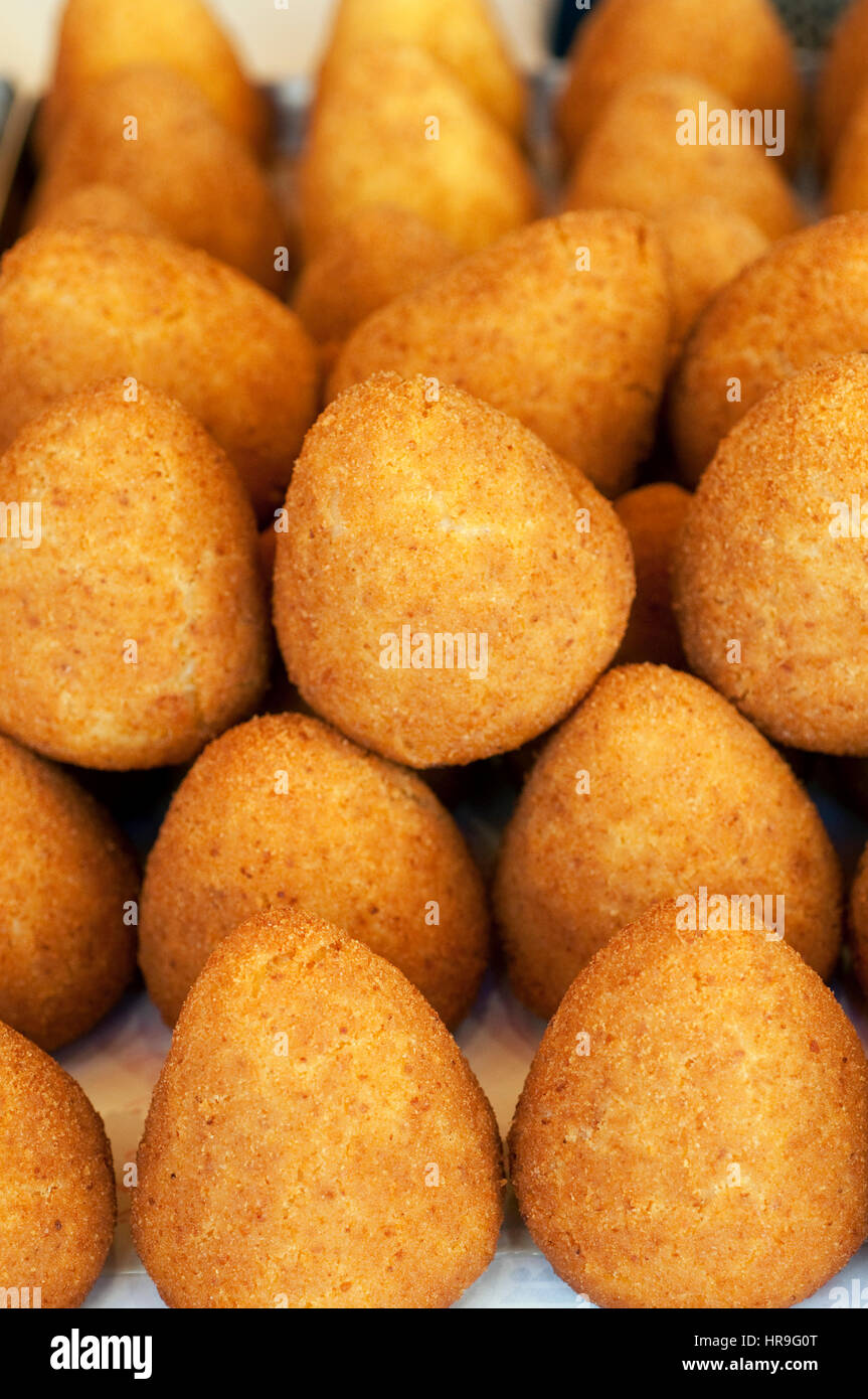 Italy, Sicily, Arancini Typical Croquettes with Rice Stock Photo - Alamy