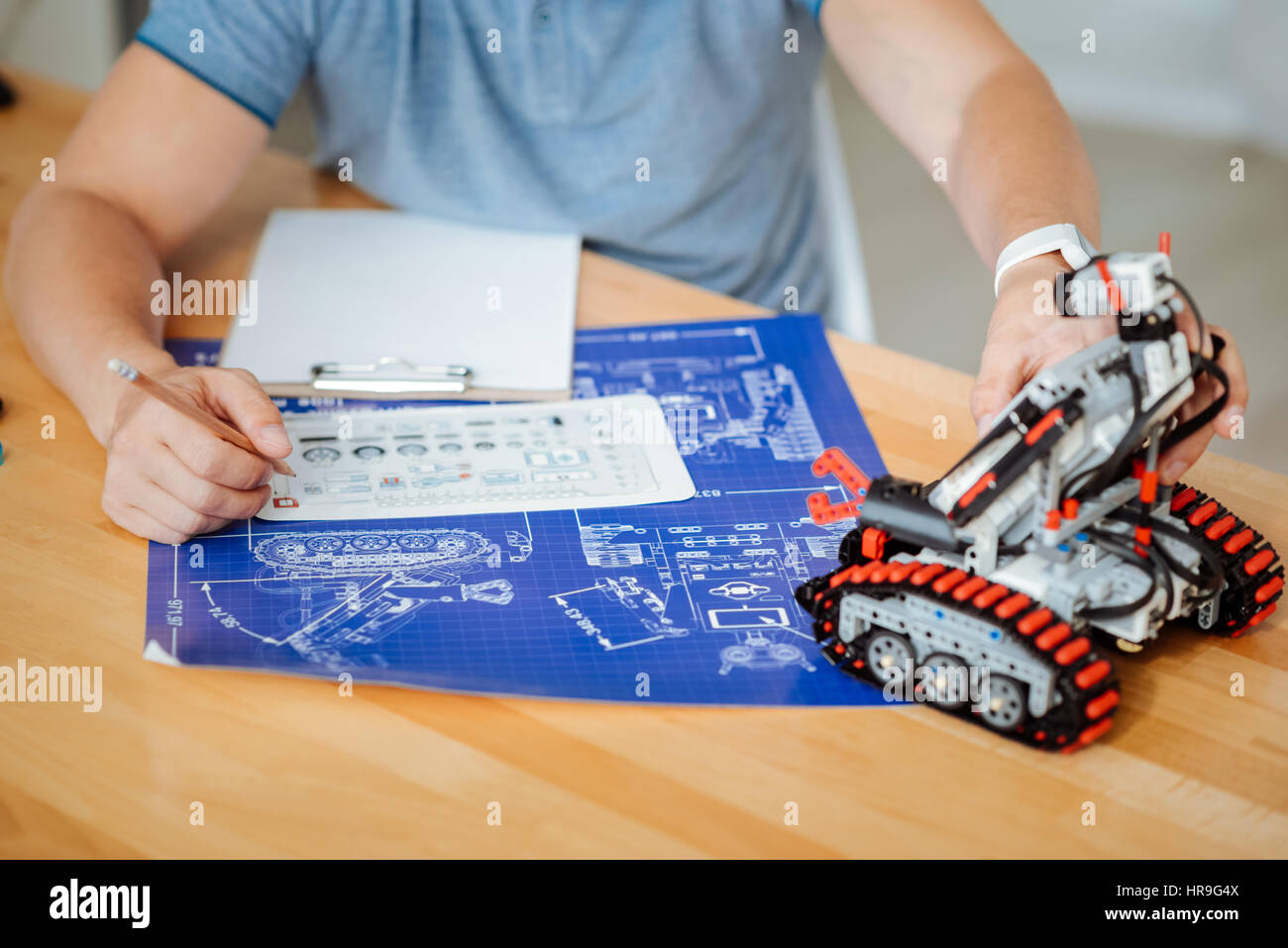 Professional engineer drawing schemes Stock Photo - Alamy