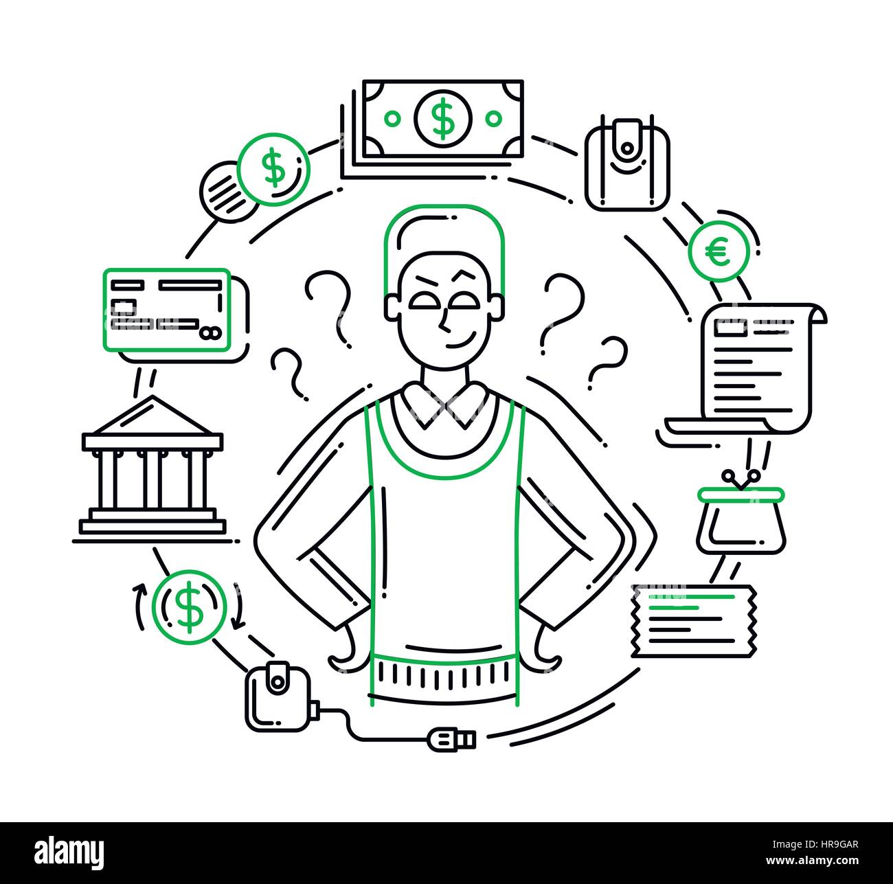 Payment methods graphic Cut Out Stock Images & Pictures - Alamy