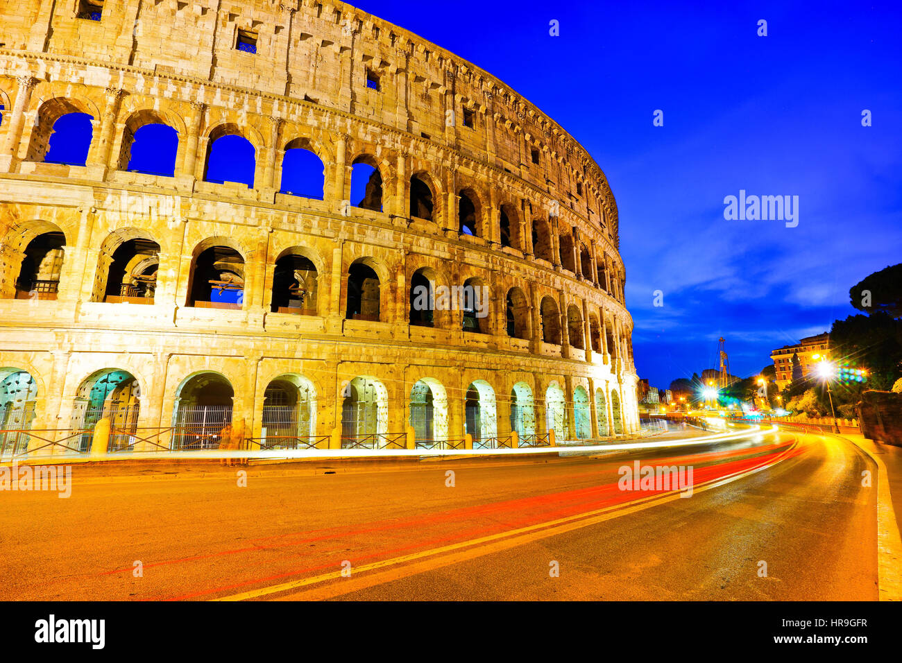 View of Colosseum at night in Rome, Italy Stock Photo - Alamy