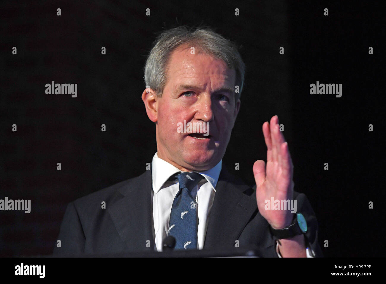 Owen Paterson during a press conference in central London with former ...