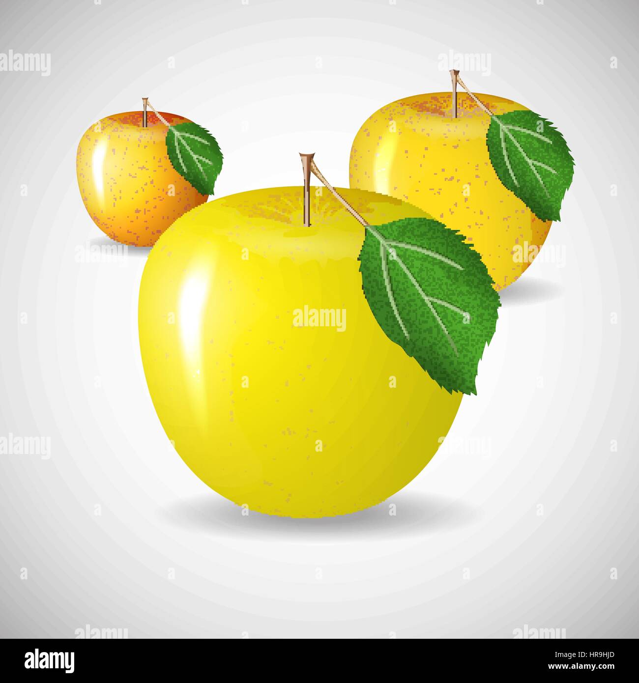 Golden delicious apple Stock Vector Images - Alamy