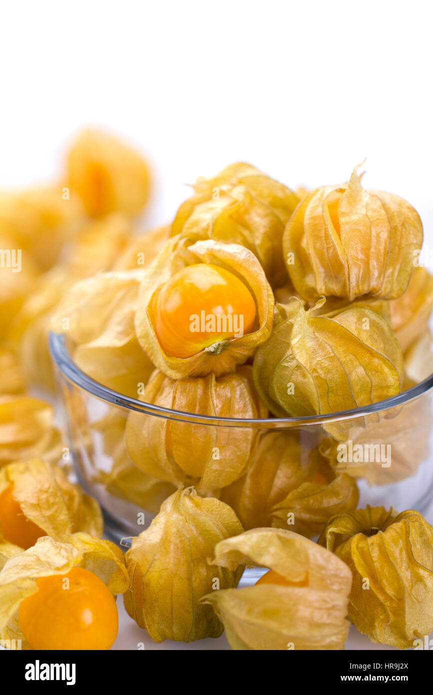 Cape gooseberries isolated on white background Stock Photo - Alamy