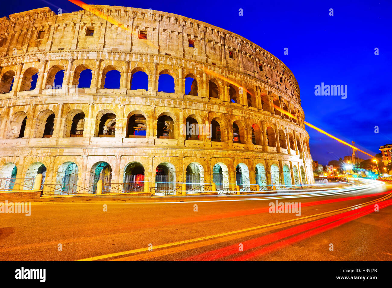 View of Colosseum at night in Rome, Italy Stock Photo - Alamy