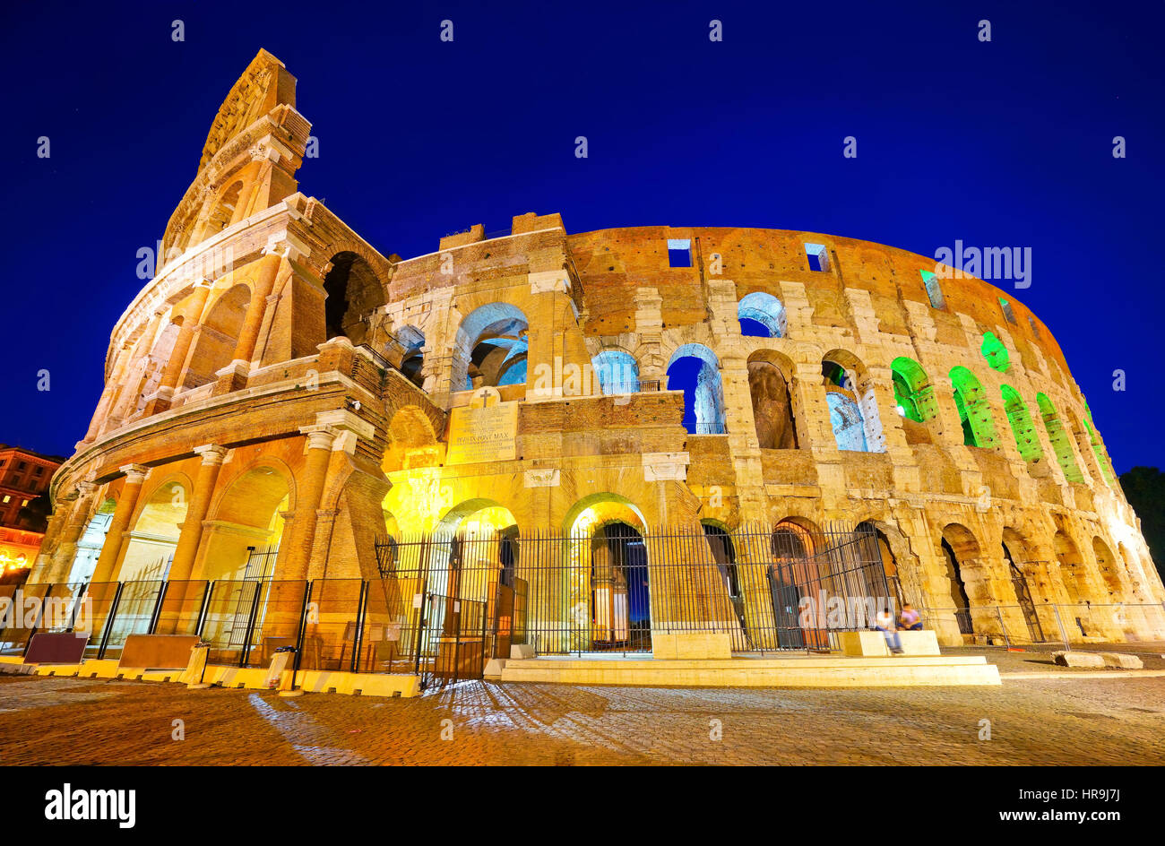 View of Colosseum at night in Rome, Italy Stock Photo - Alamy