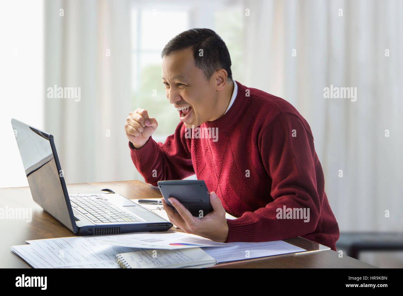 Work at home success Stock Photo - Alamy