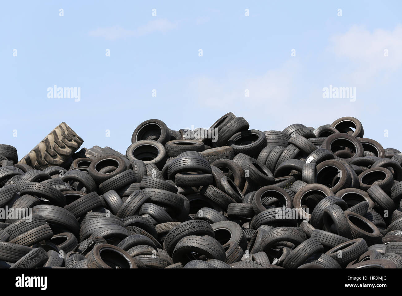 used tires at recycling yard Stock Photo - Alamy