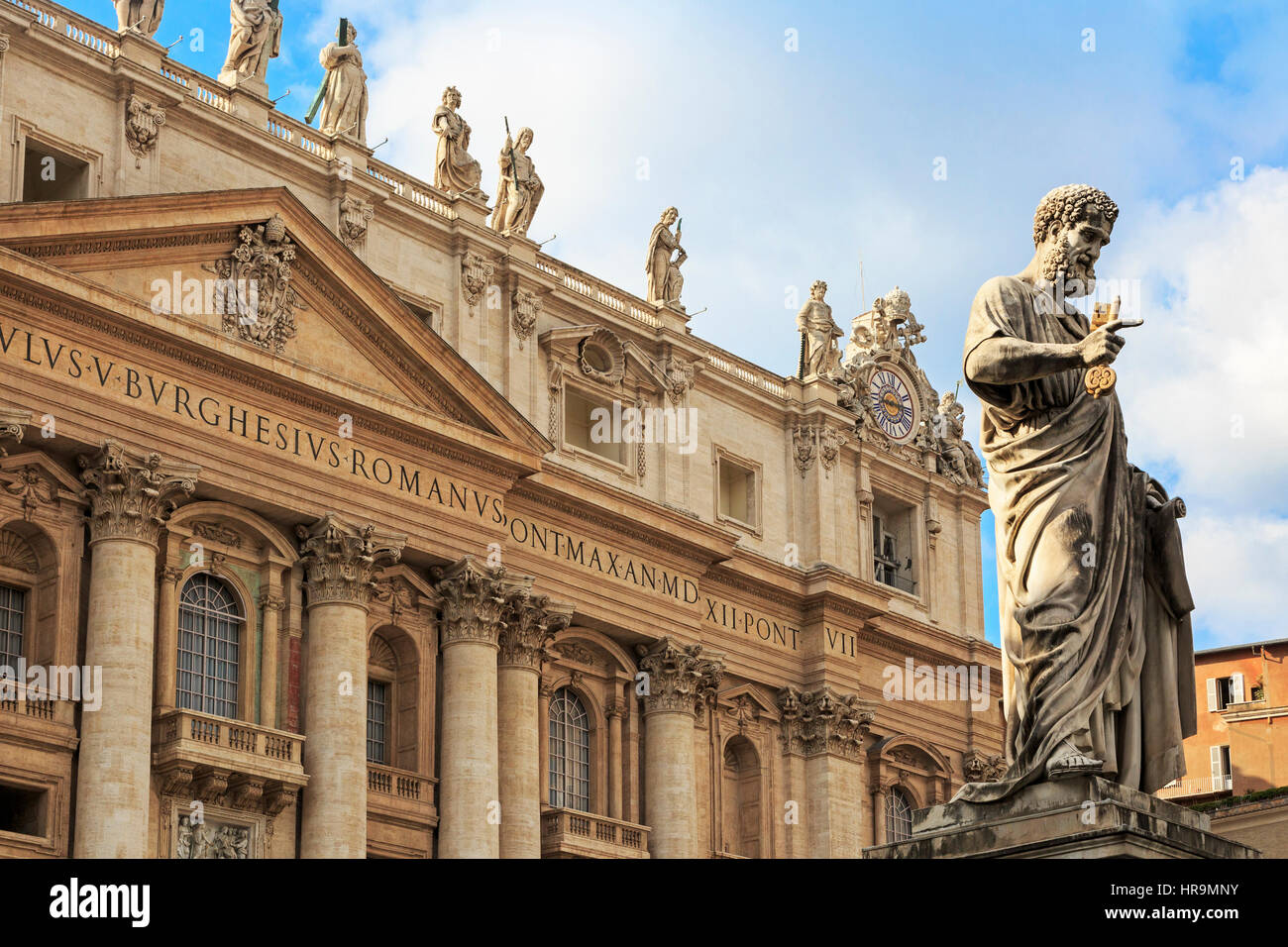 Papal balcony at Saint Peters Basilica, Vatican, Rome, Italy Stock ...