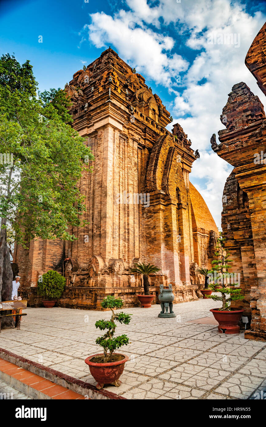 The towers of Po Nagar near Nha Trang in Vietnam. Towers were built by ...