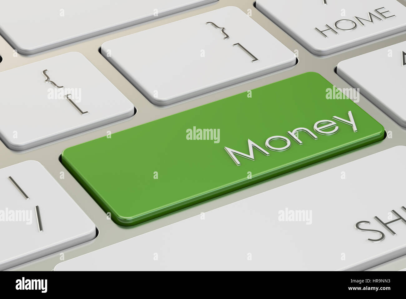 Money button on keyboard, 3D rendering Stock Photo - Alamy