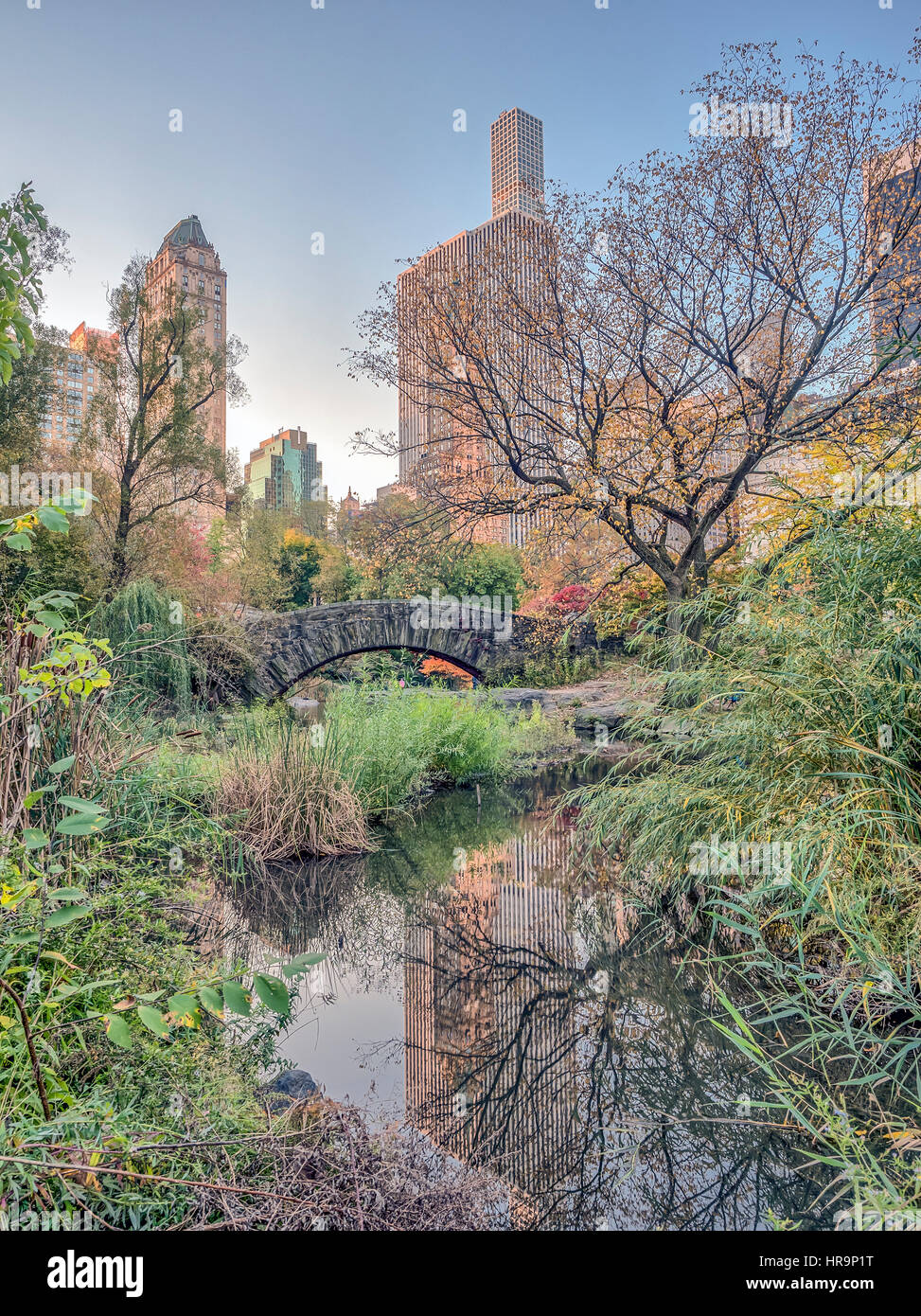 Gapstow Bridge is one of the icons of Central Park, Manhattan in New ...