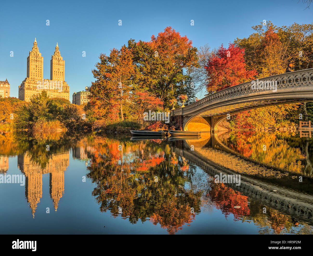 The Bow Bridge is a cast iron bridge located in Central Park, New York ...