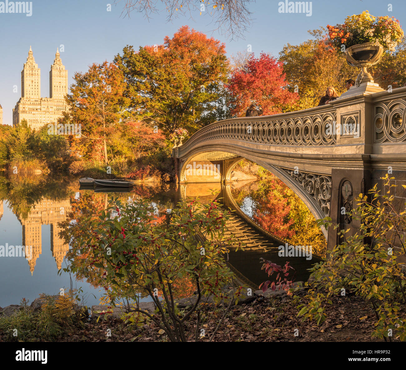 The Bow Bridge is a cast iron bridge located in Central Park, New York ...